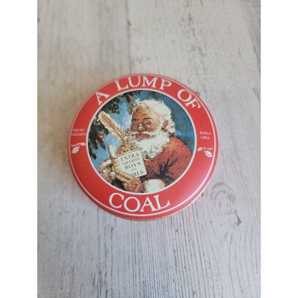 unbranded | Holiday | Vintage A Lump Of Santa Tin Gift Naught Boy Girl ...